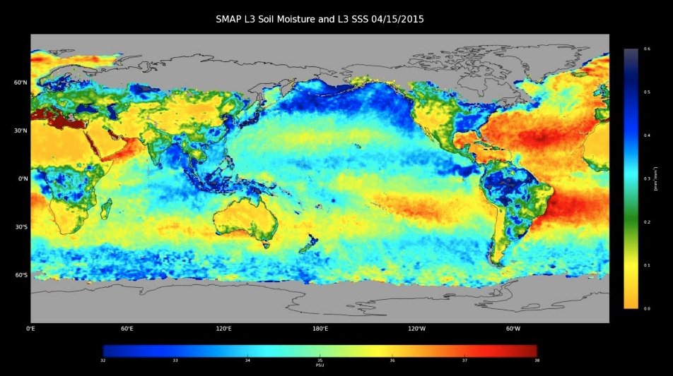 SMAP global L3 soil moisture and sea surface salinity : SMAP